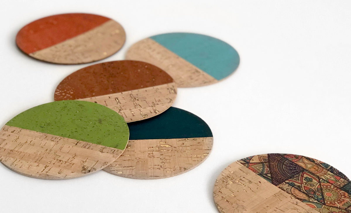 Handmade Non Slip Coasters for Drinks | Set of 4 | Sumsaara